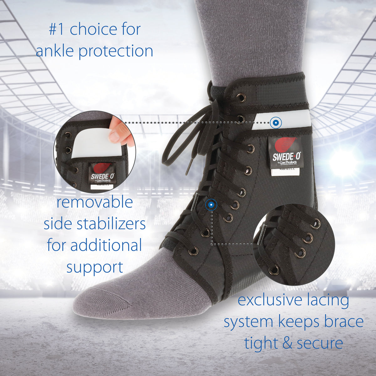 Swede-O Ankle Lok Brace | Support For Weak or Injured Ankles